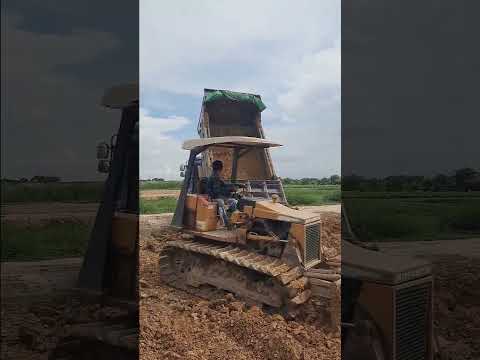 Dump Truck Unloading Land #Shorts 20