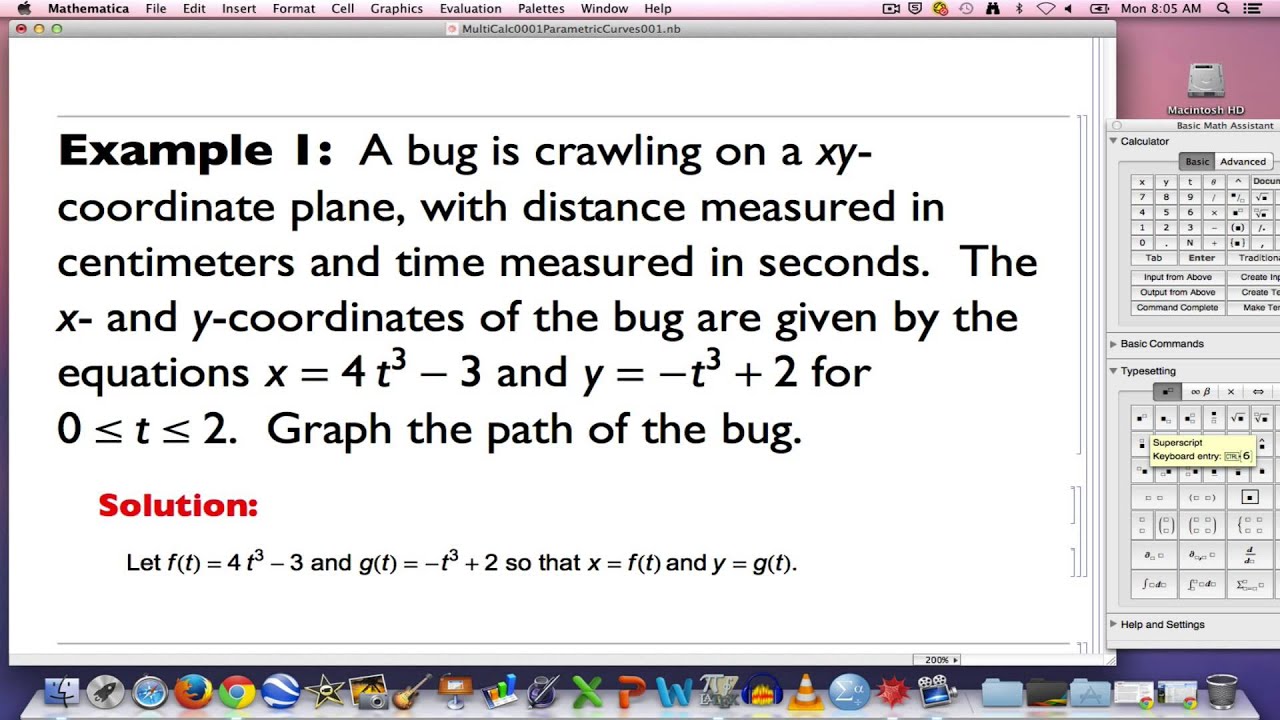 Multivariable Calculus, Part 1 (Graph a parametric curve with Mathematica)