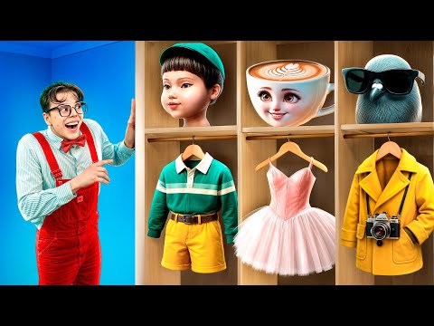 From Nerd to Giant Squid Game Doll Makeover! Chul-su and Young-hee! How to become SGD!
