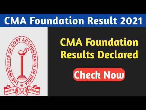 CMA foundation results 2021 Declared | CMA foundation results out