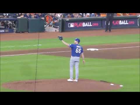 World Series Champion & Game 5 closer Josh Sborz...warm-up...ALCS Gm 1...Rangers v Astros...10/15/23