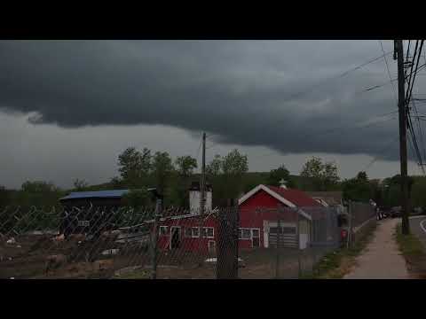 Tapeing of the Tornado warned Storm Heading straight towards Bristol CT from Burlington CT 5/16/22