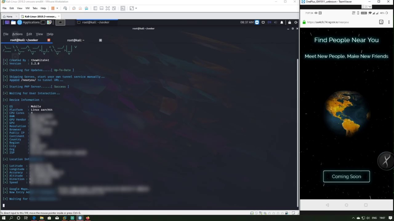 Seeker || Locate Device High Accuracy From Social Engineering  || thewhiteh4t || Hacker Destination