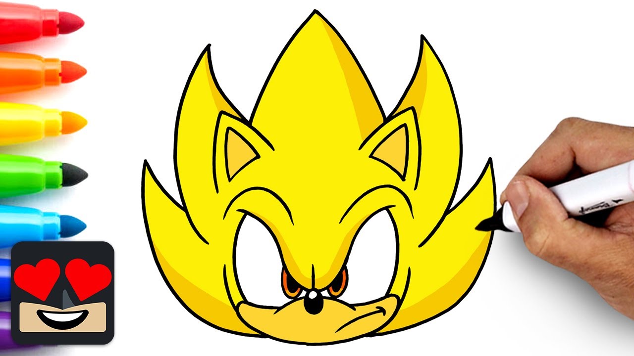 How To Draw Super Sonic | Step by Step Art Lesson for Beginners
