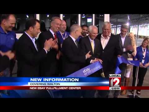 Governor tours expanded eBay fullfillment center%2