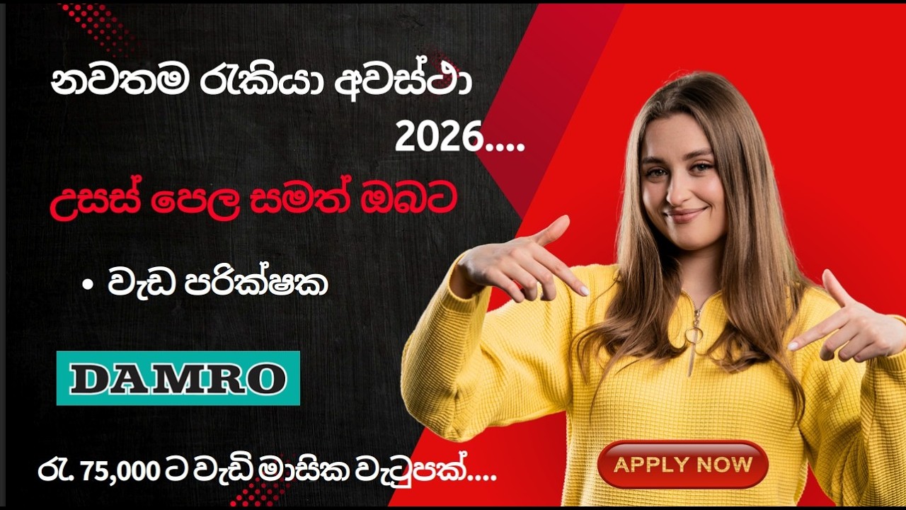 DAMRO job vacancies in Sri Lanka 2026...