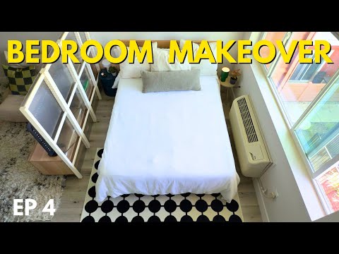 Bedroom Makeover Studio Apartment Decor | Casper “The One” Mattress, Ikea Rug, & H&M Home Nightstand