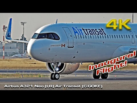 Airbus A321 Neo (LR) Air Transat First Translatic flight to Valencia (C-GOKE)!