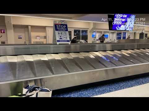 Airplane to Baggage Claim to Car Rental Shuttle at Dallas/Fort Worth Int. Airport (Apr 11, 2021)