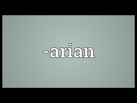 -arian Meaning