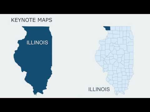 Keynote maps of Illinois with Counties