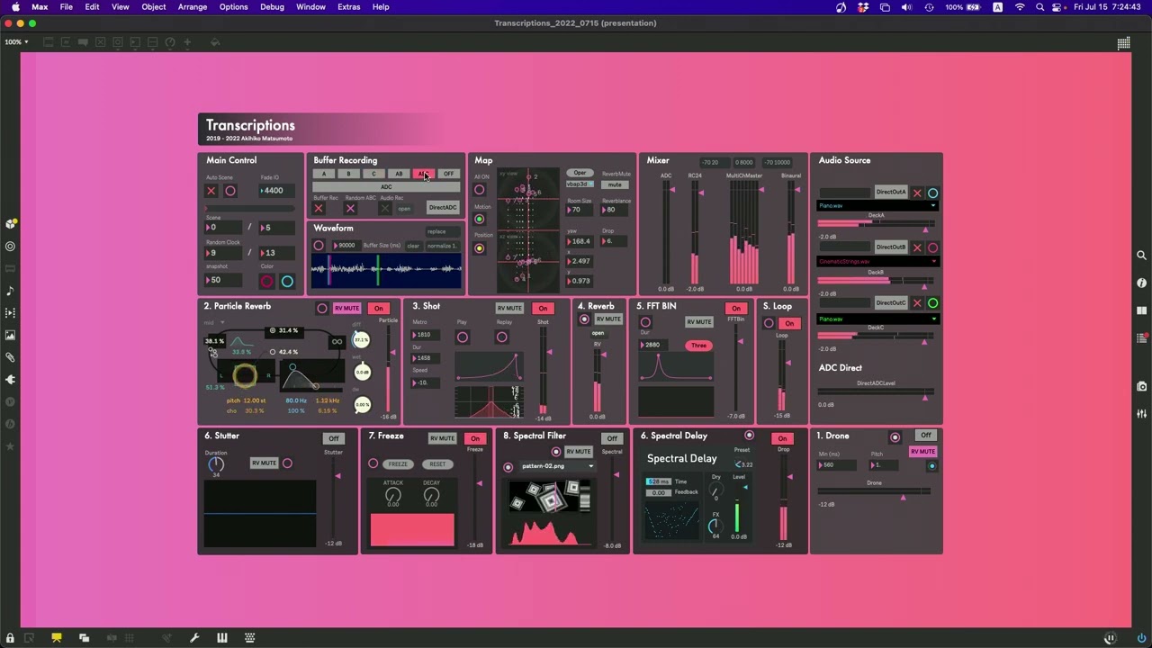 Cycling '74 Max/MSP Generative Ambient Music (Live Cassette 002)