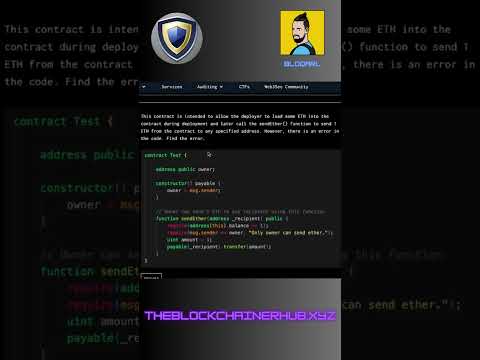 #1 Solve this CTF and improve your Solidity knowledge