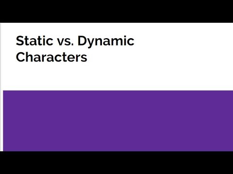 Static vs. Dynamic Characters