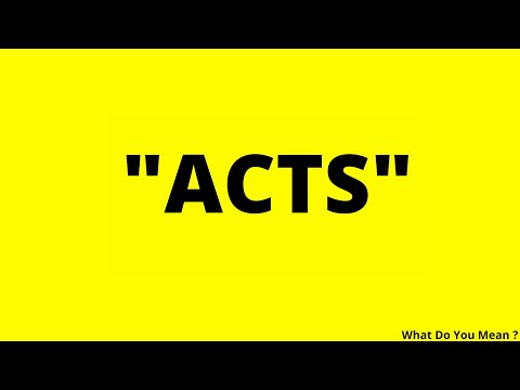 Full Form of ACTS || What is ACTS ?