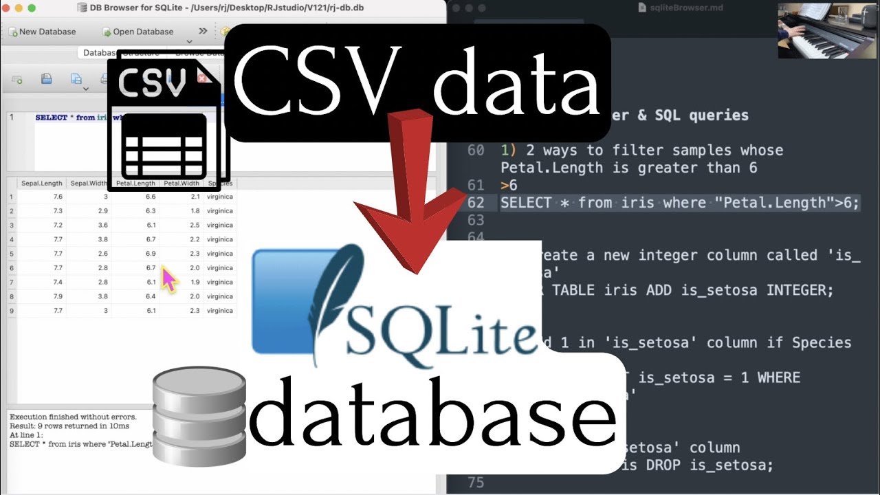 #SQL | SQLite Browser: CSV → Database | #SQLite #DBbrowser #database
