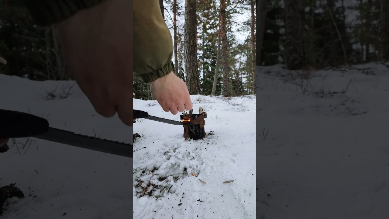 🔥 Firestarter - sawdust and wax 🔥 🔥 🔥 #outdoors #forest #survival #firestarters