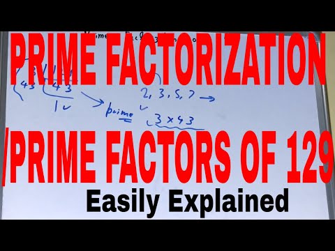 Prime factorization of 129|Prime factors of 129|Write prime factorization of 129|129 prime factors