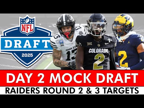 Las Vegas Raiders Round 2 & Round 3 NFL Mock Draft + Top Day 2 Draft Targets For 2025 NFL Draft