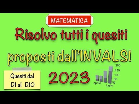 Simulazione Prova Invalsi Matematica - Terza Media - 2022/2023 - Soluzione Quesiti proposti - Parte1