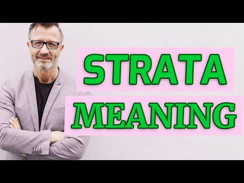 Strata | Meaning of strata 📖