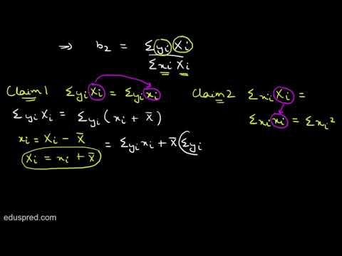 Derivation of Slope's Estimator using OLS Method (Simple Linear Regression)