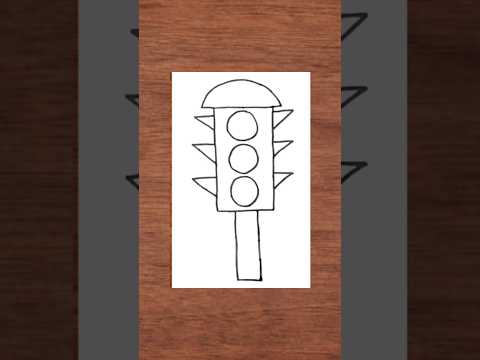 How To Draw Traffic Light Drawing #shortvideo #terdingvideo