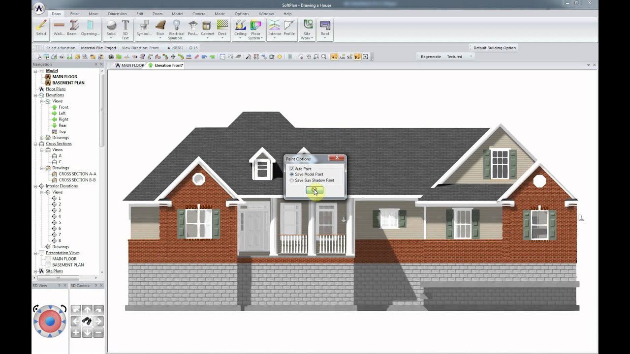 SoftPlan New Features: Auto Paint Elevations, Interior Elevations & Cross Sections