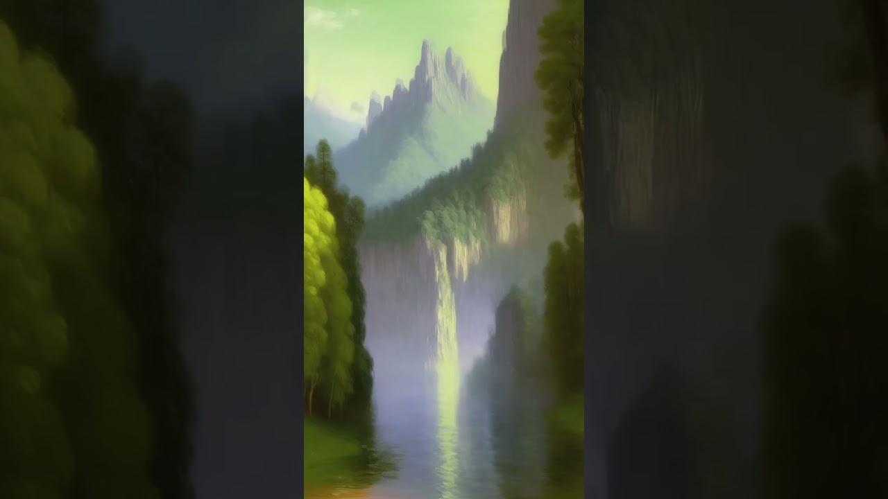 Evolution of a Landscape Painting - #Shorts