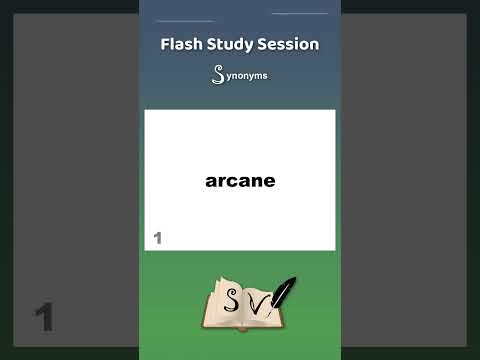 Daily Synonyms #shorts #arcane #english #pronunciation #Inglés #pronunciar