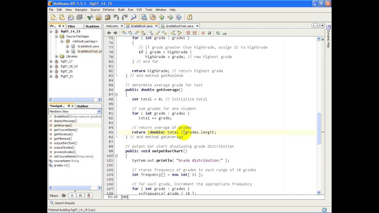 F1L6@7 GradeBook java   using an array to store grades