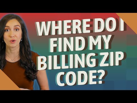 Where do I find my billing zip code?