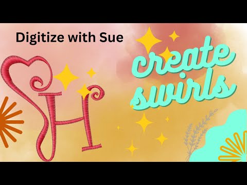 Digitize swirls for any font for machine embroidery (Part 3)