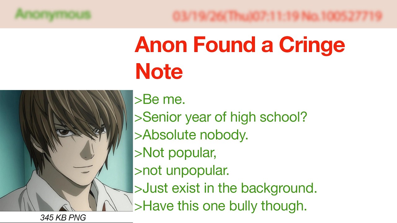 Anon Found a Cringe Note