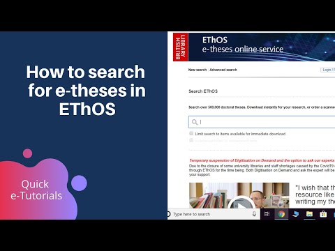 #usm #usmlibrarytv How to search for e-theses in EThOS