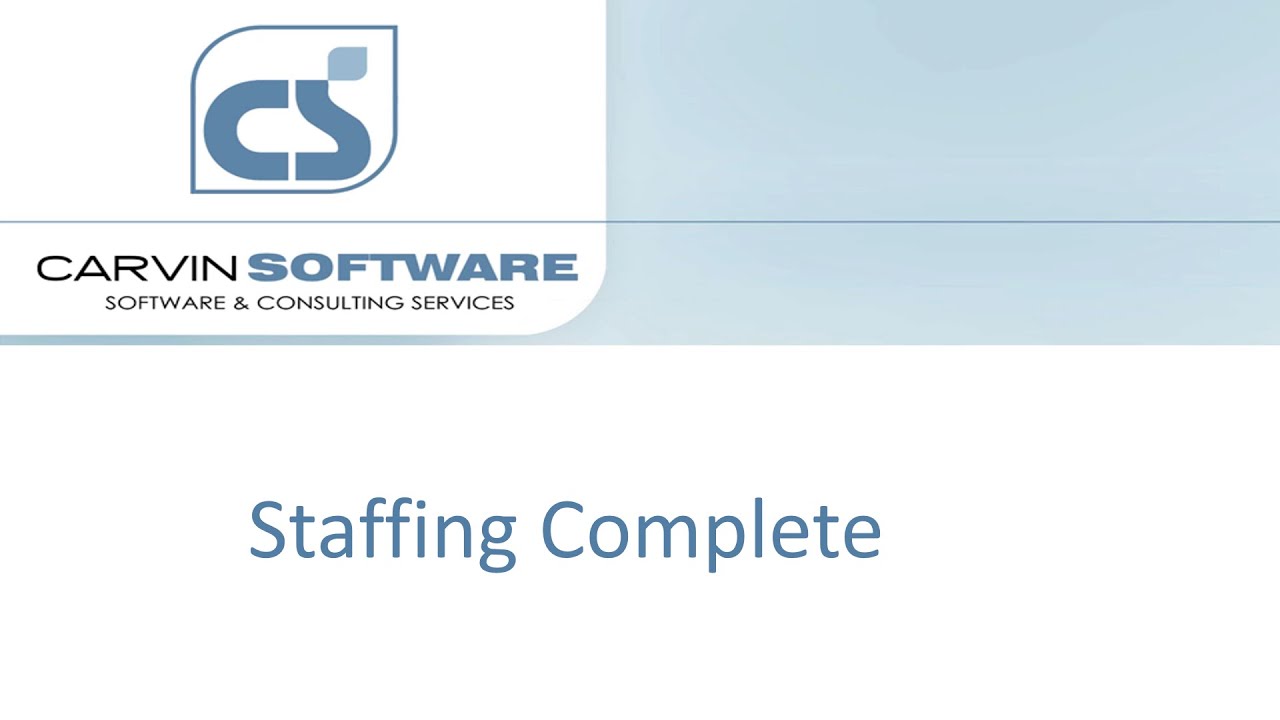 Adding a Zip Code - Staffing Complete