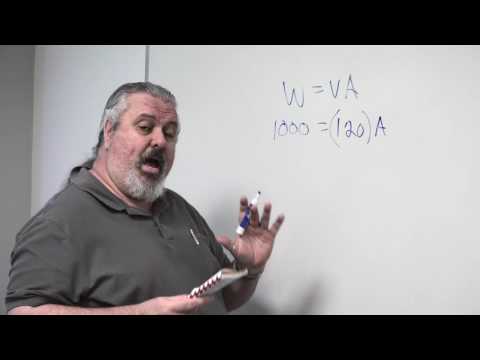 Power Formula: W=VA