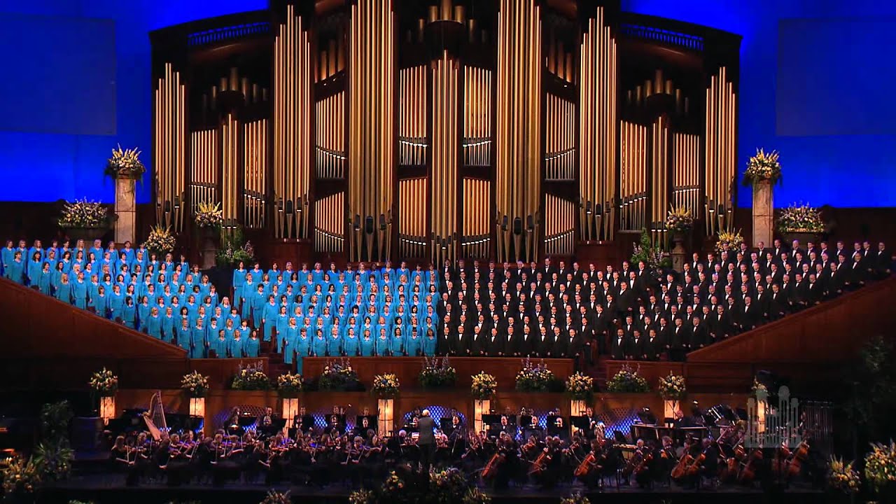 The Mormon Tabernacle Choir sings 