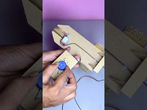 How to make one motor rc cardboard car 2024.#rccar#rcmotorcar