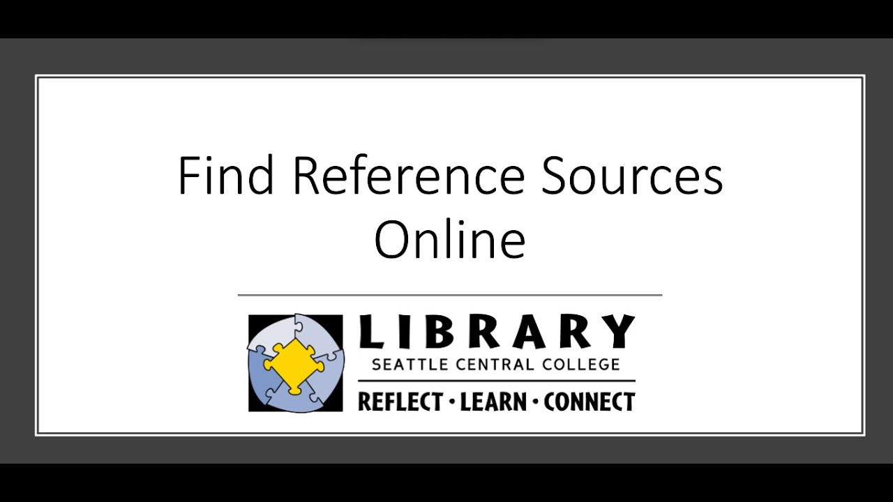 Find Reference Sources Online