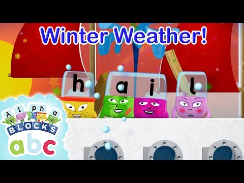 @officialalphablocks - Learn to Spell Wet, Wind, Hail and More! 🌧 🌬 | Winter Weather | Learn to Spell