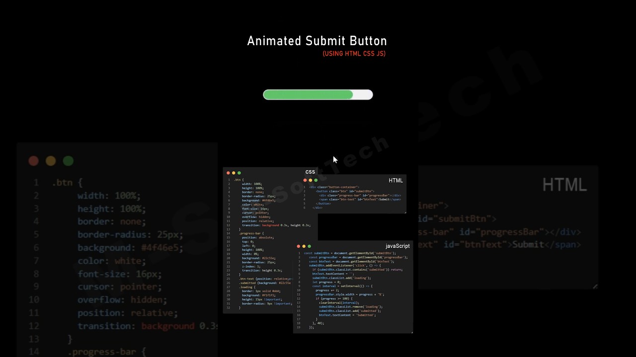 Animated Submit Button #button #animatedbutton #coding #webdesign #webdevelopment #animation #shorts