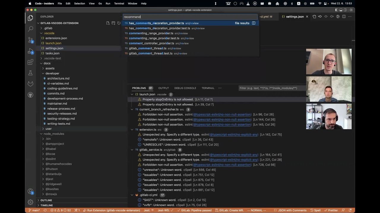 GitLab Workflow extension for VS Code - codebase walkthrough