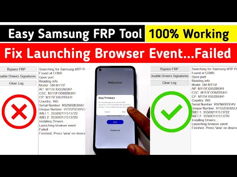 Fix Launching Browser Event...Failed || Easy Samsung FRP Bypass Tools 2021 (100% Working)