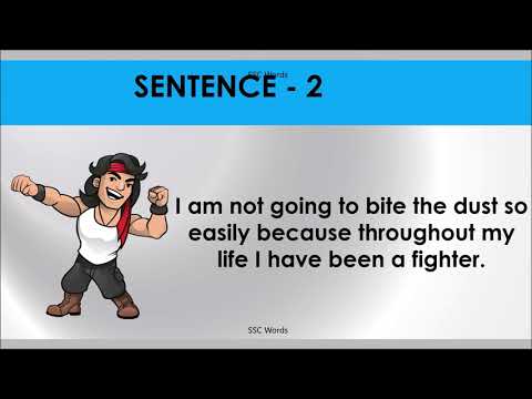 BITE THE DUST Idiom 1444 # Meaning and five sentences # SSC Words