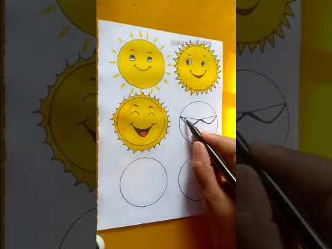 Sun Smiley's easy drawing 🥰🥰#art #shorts #trending #viral #easydrawing #creative