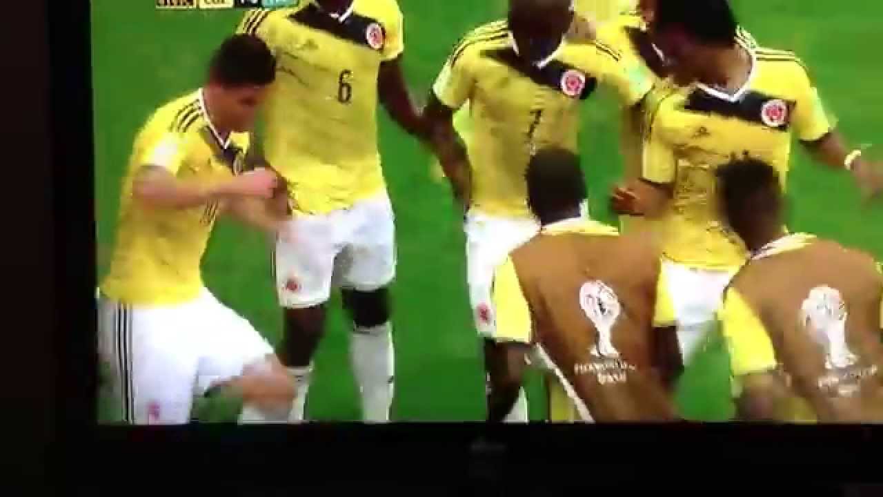 Colombia goal celebration (better quality)