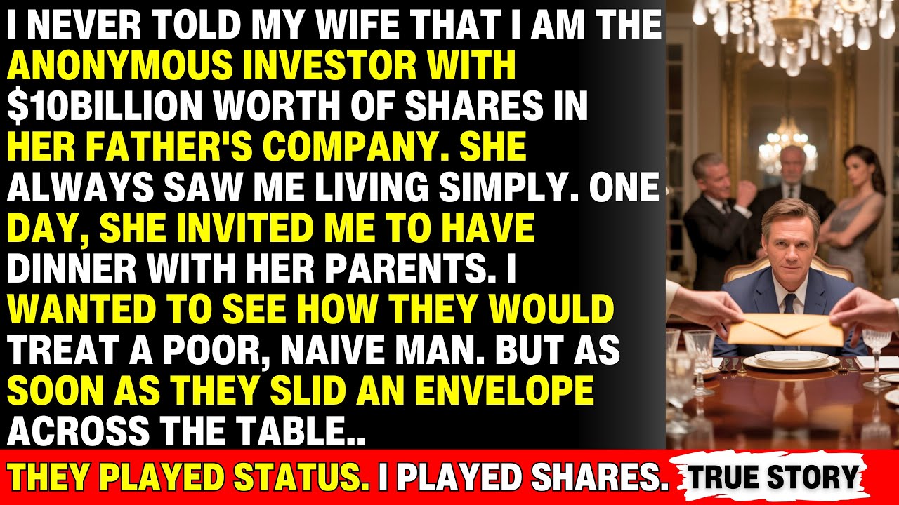 I NEVER TOLD MY WIFE THAT I AM THE ANONYMOUS INVESTOR WITH $10BILLION WORTH OF SHARES IN HER