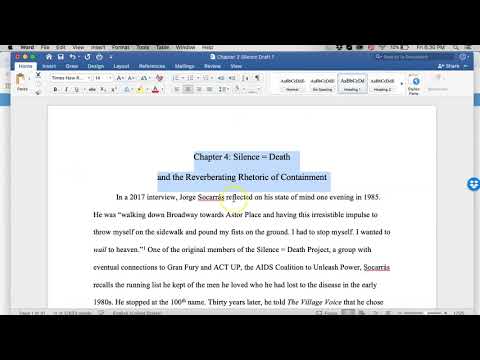 Creating a Dissertation Table of Contents