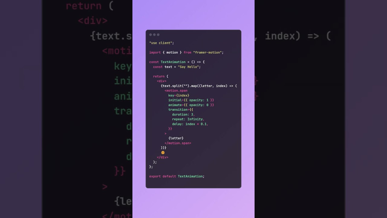 Text Animation with Framer Motion and Next js🤩 #frontend #creative #coding #exploer #react